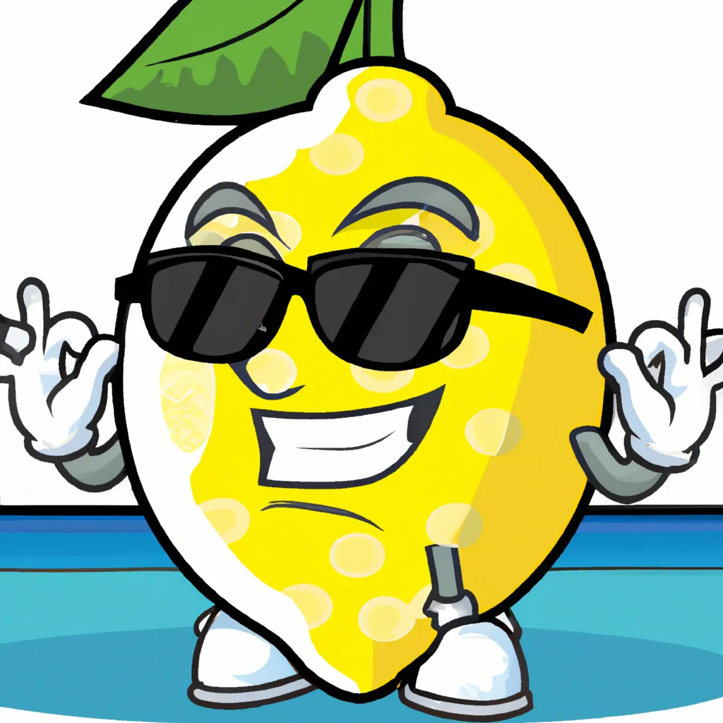 simple grinning lemon robot character in a full arti... | OpenArt