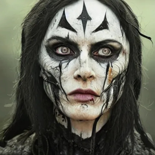 Hela from Helheim, half-decayed, half-alive, face is... | OpenArt