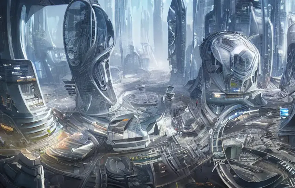 A futuristic Modern city constructed around a huge t... | OpenArt