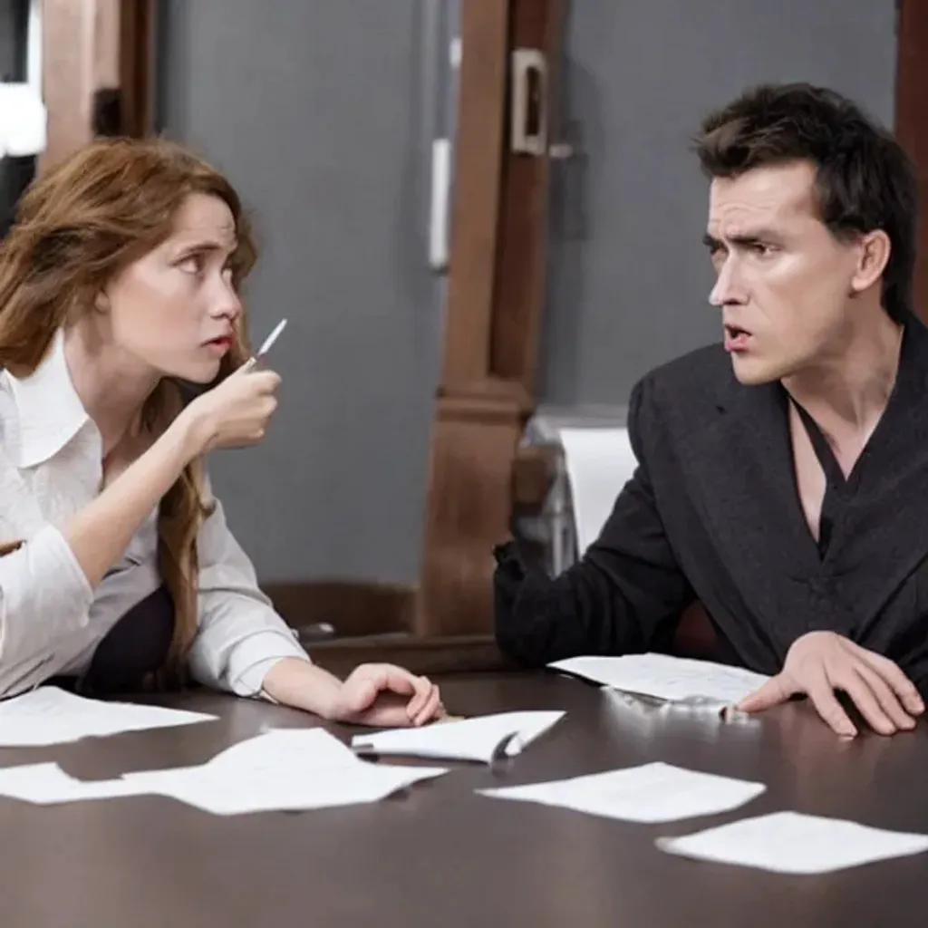 Write a scene in which two characters have a heated... | OpenArt