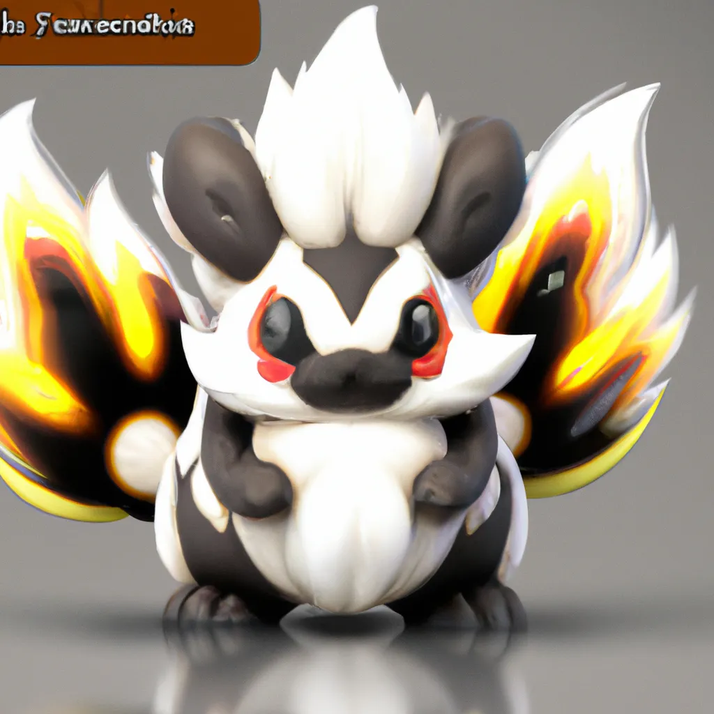 skunk pokemon, spotted skunk, fire and ghost type po... | OpenArt