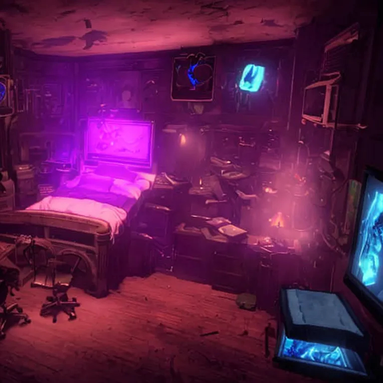bioshock's rapture in neons in a fort frolic, bedroo... | OpenArt