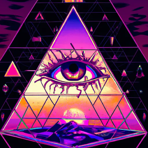 eye on a person's face showing eyes and a colorful b... | OpenArt