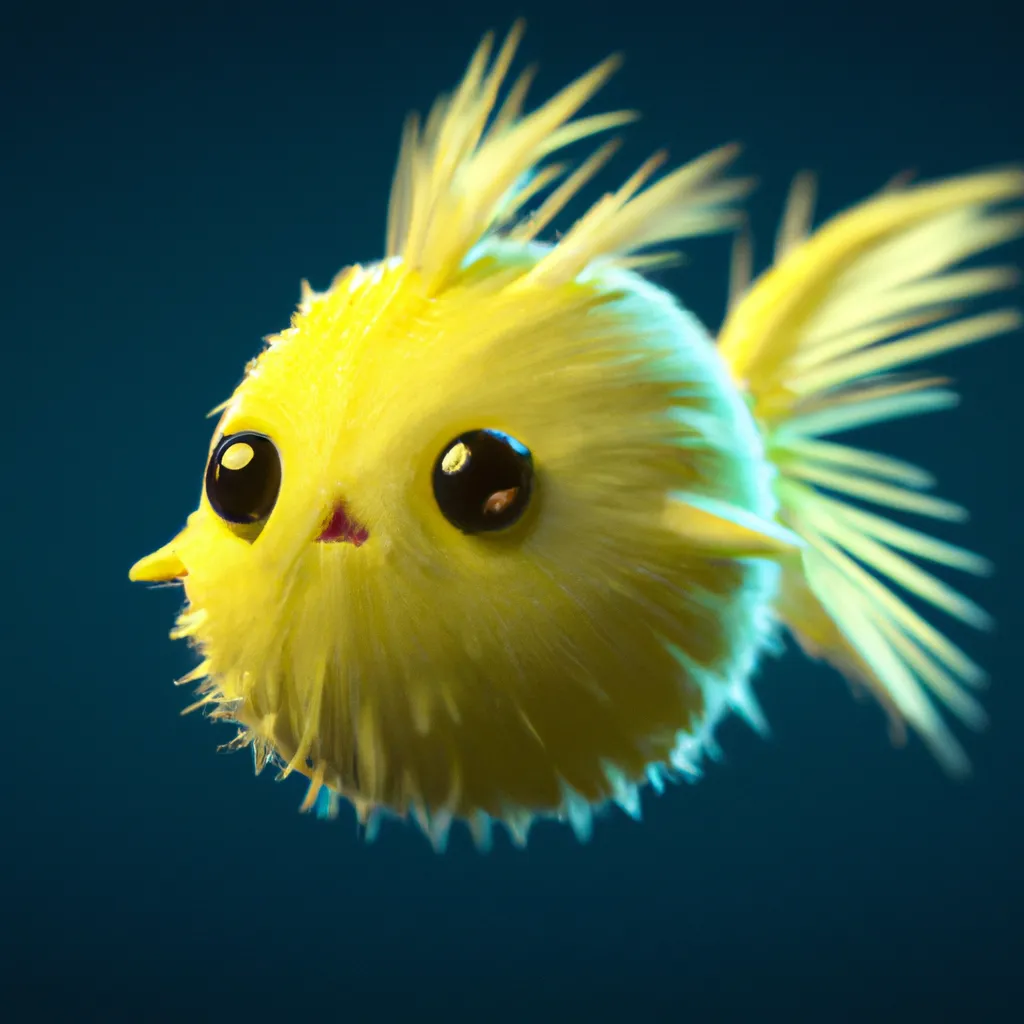 cutest extra fluffy 3d Lemon creature on earth with... | OpenArt