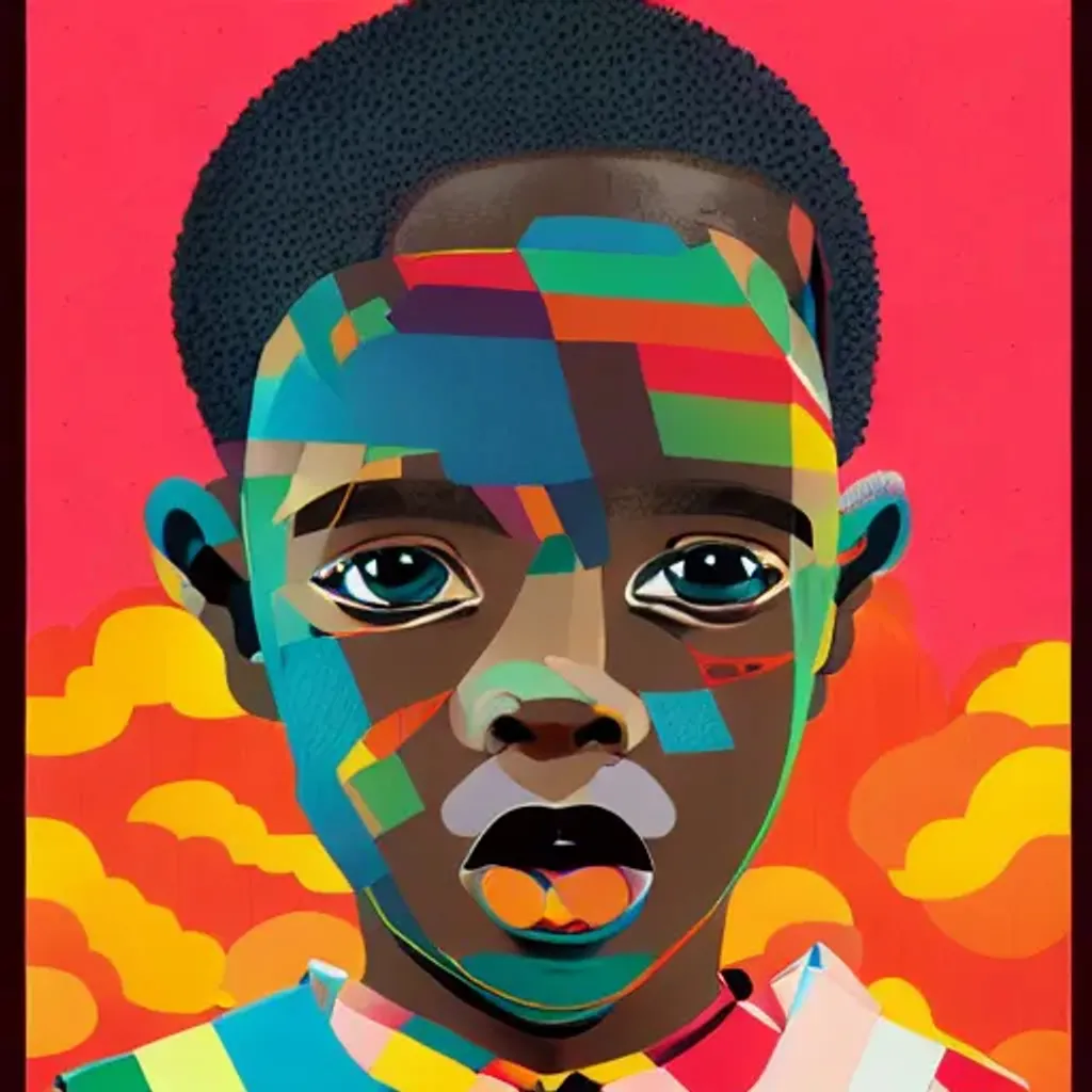 ((In the style of John Klee)) abstract, little Afric... | OpenArt