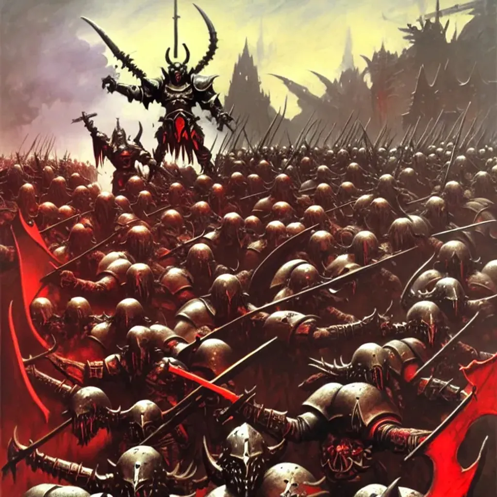 Demon androgynous heavy armored and armed elves of K... | OpenArt