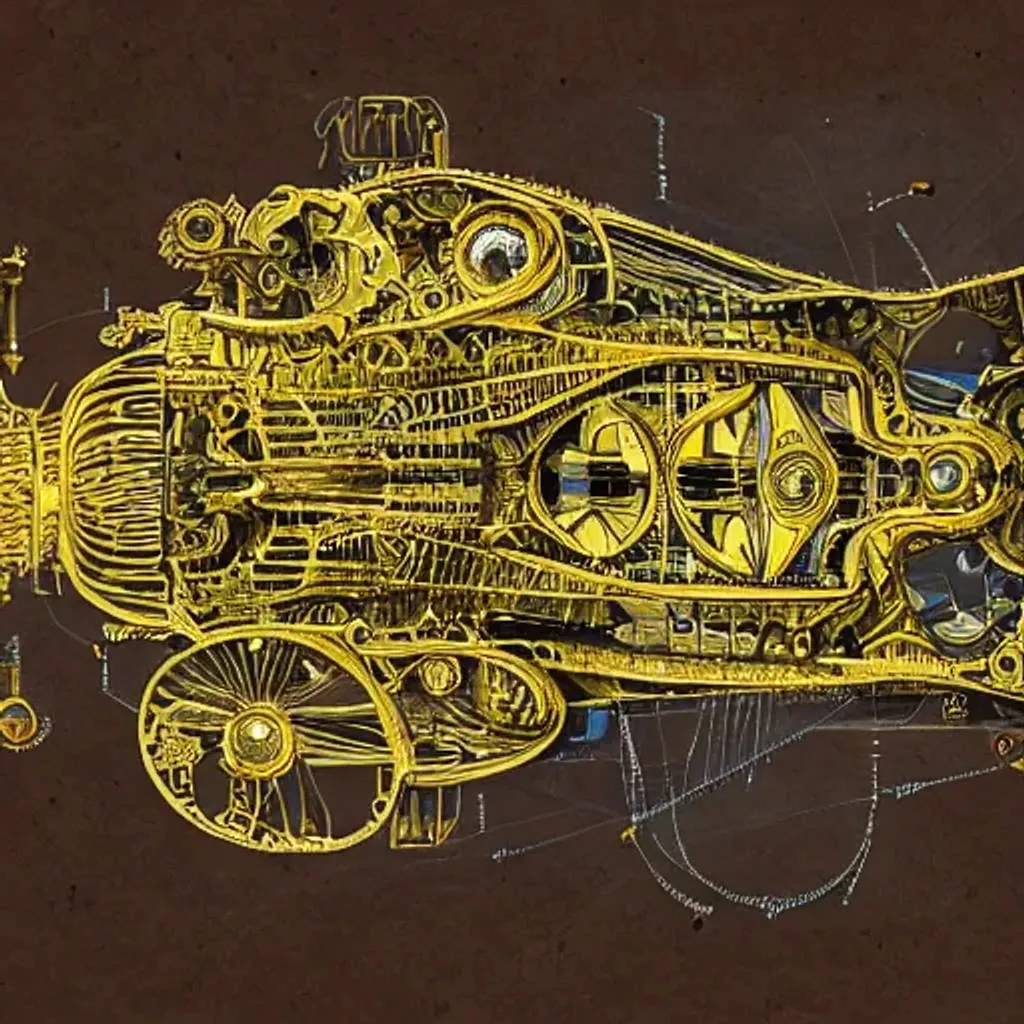 a full page concept designs of the yellow submarine,... | OpenArt