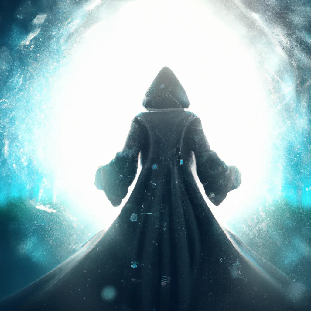 A Magical portal inside of a hooded cloak | OpenArt