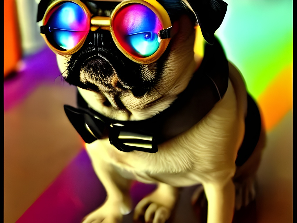 Cute pug, new school, steampunk, colorful | OpenArt
