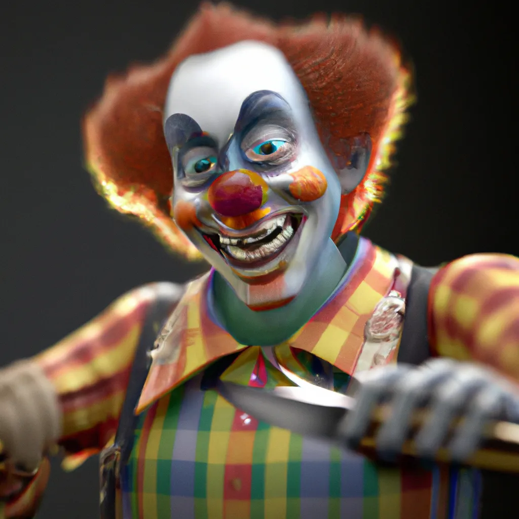 HyperRealistic Really Scary clown , light in Octane... | OpenArt