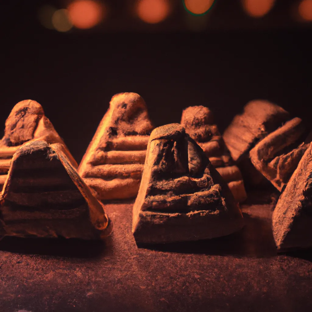 chocolate chip cookie pyramids in Ancient Egypt, cin... | OpenArt