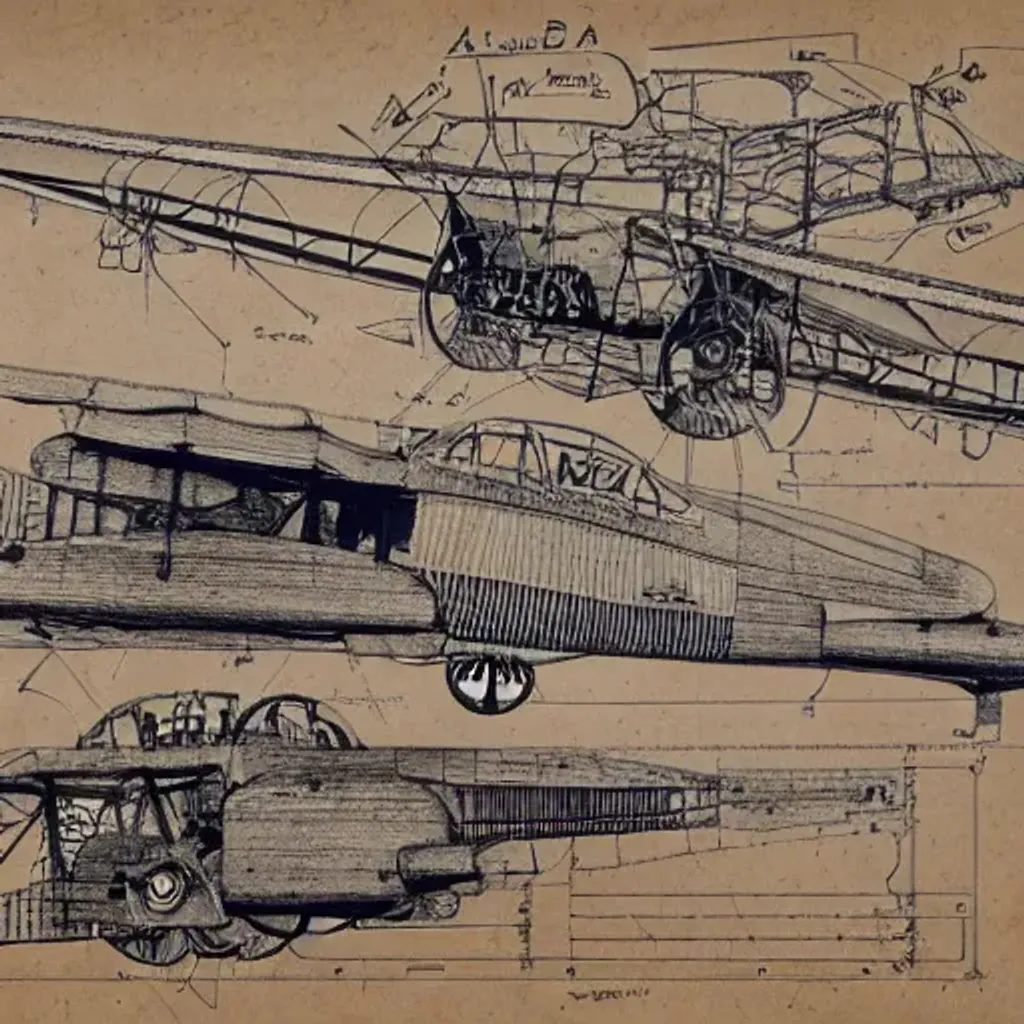 a full page concept designs of the Wright B Flyer ,... | OpenArt