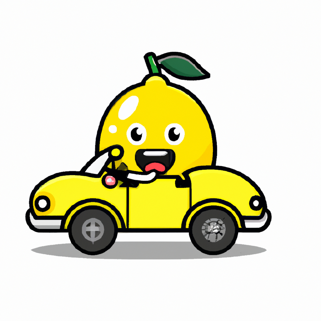 an cute lemon characters driving a car | OpenArt