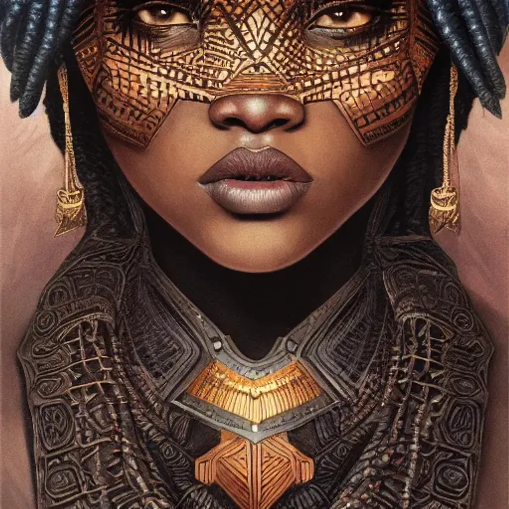 hyper detailed, Black Panther Goddess, Mars-Influenc...