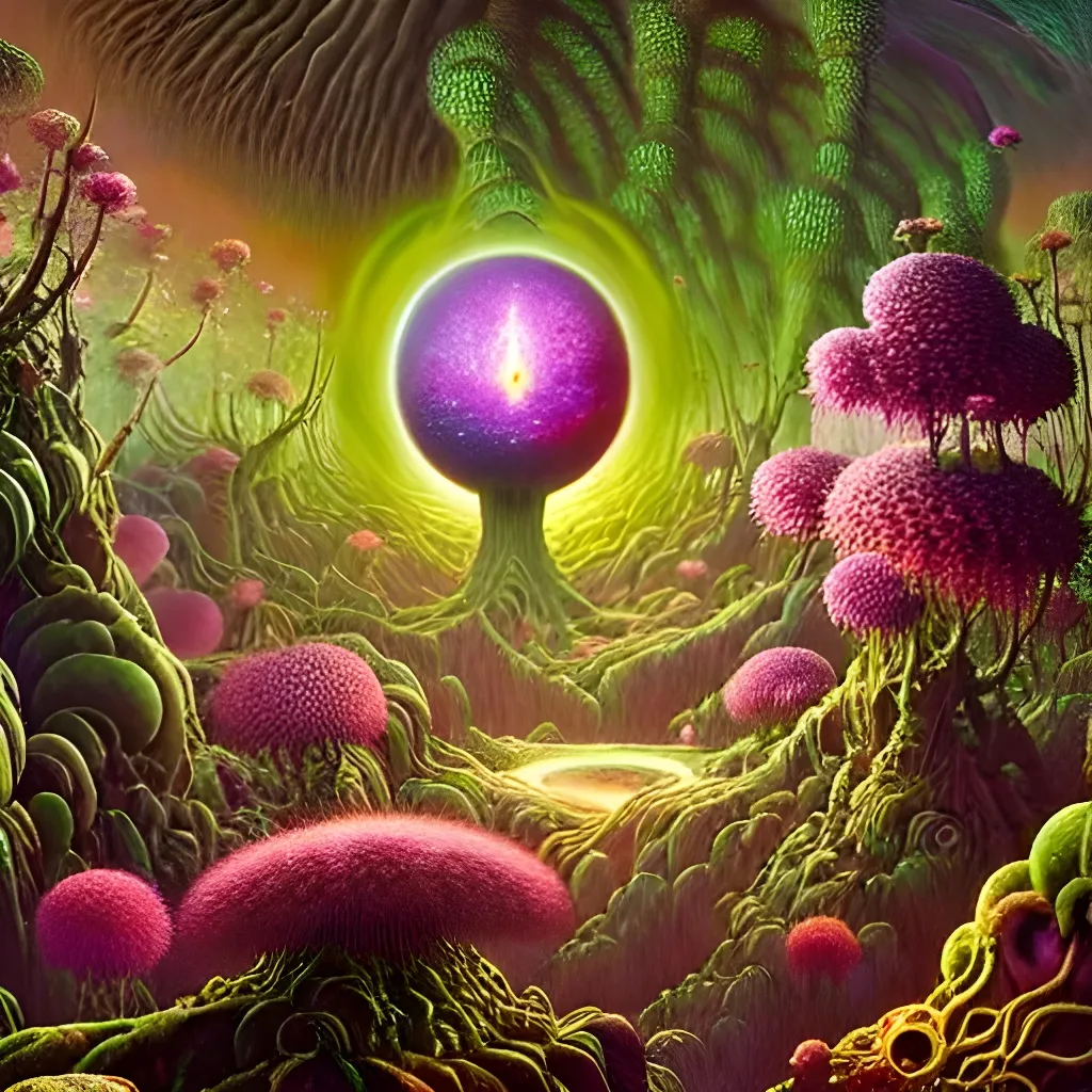 a realistic horror painting of space cavern; a yello... | OpenArt