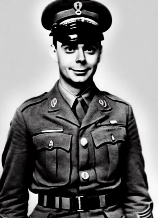 Photograph of Sheldon Cooper as a soldier in World W... | OpenArt