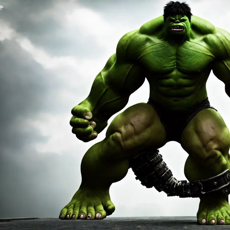 Hulk combined with Bane and Hellboy , 8k, high defin... | OpenArt