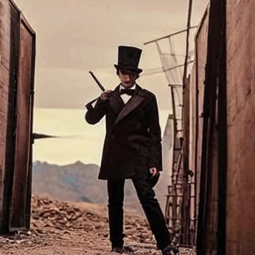 Top Hat Hobo. Gun Fortshop. Grandure Closet Adventur... | OpenArt