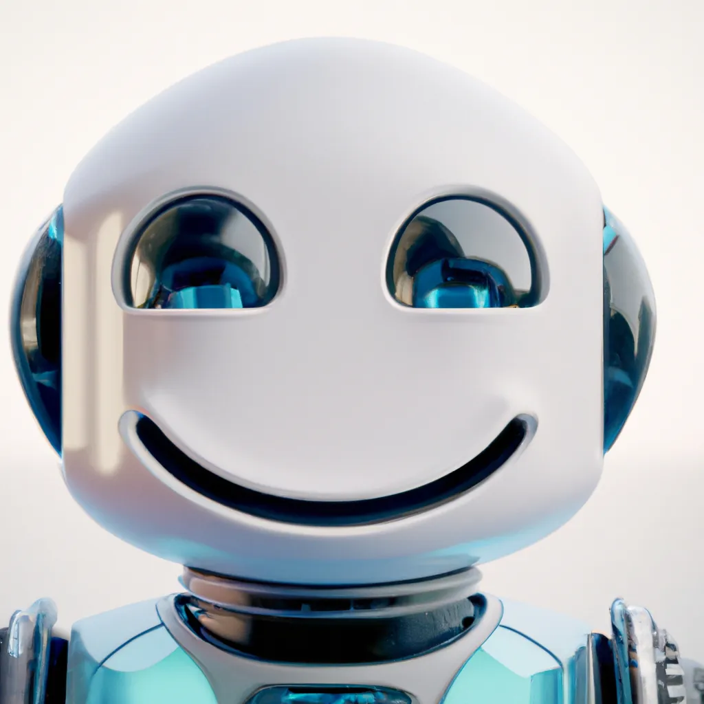 a robot with a smile on its face, an ambient occlusi... | OpenArt