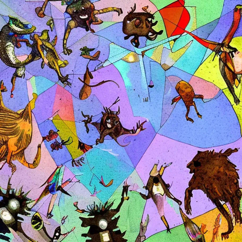 a round triangle hovering over creatures pleading to... | OpenArt