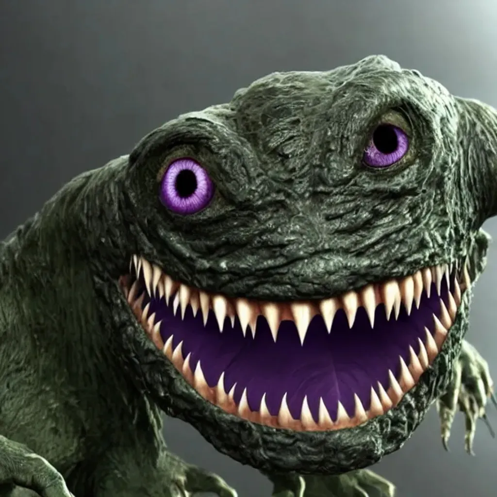 The creature jumped over Katch. The monster was very... | OpenArt