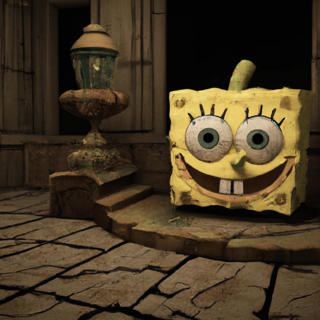 a statue of spongebob | OpenArt