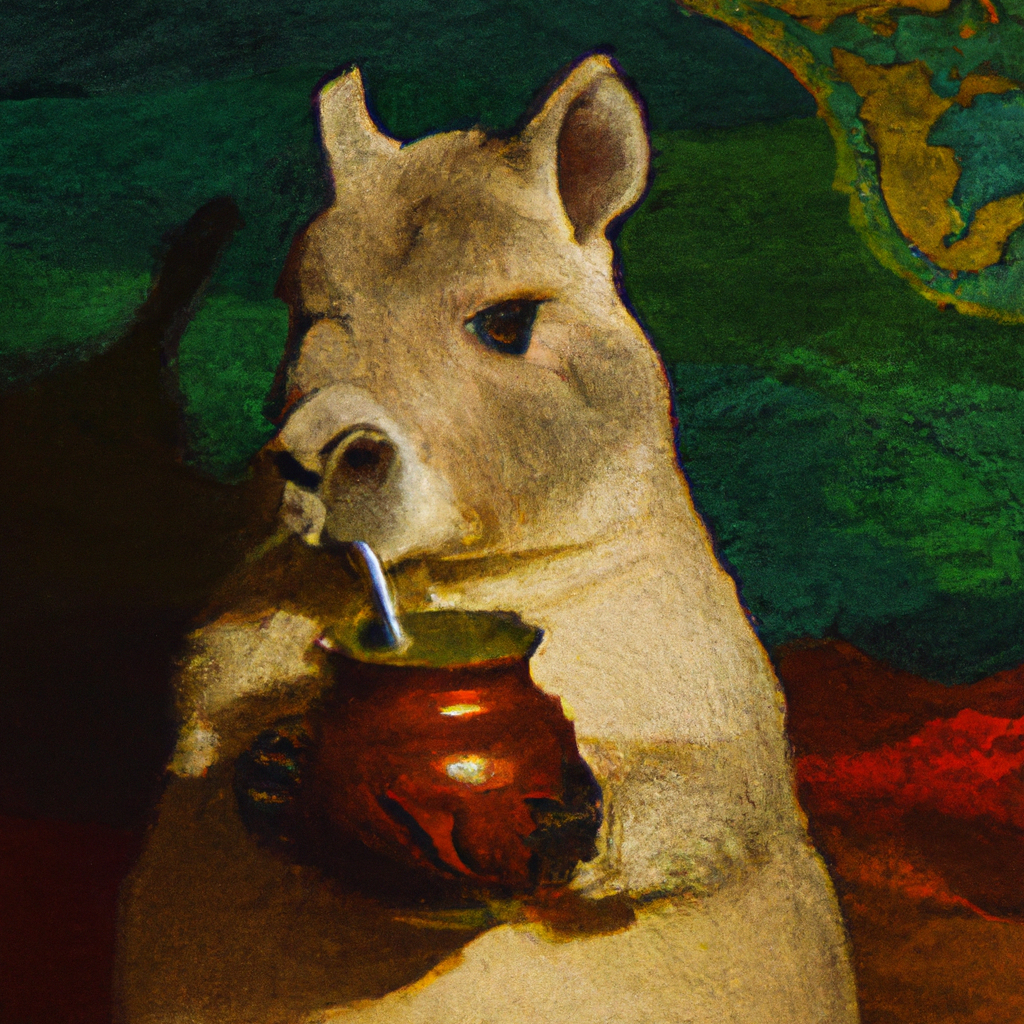 Beautiful Painting of a Capybara drinking yerba mate... | OpenArt
