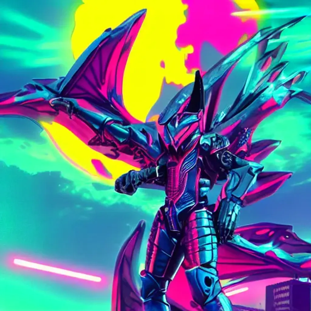 synthwave dragon | OpenArt