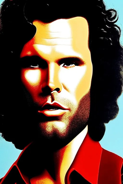 a caricature of Jim Morrison by Randy Post platon 🎨... | OpenArt