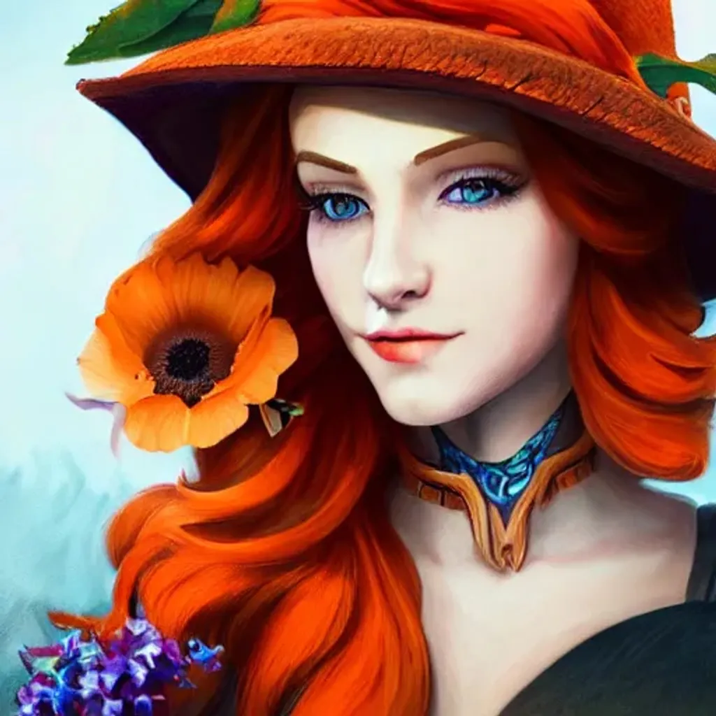 Portrait of {jaina proudmoore} with {orange} hair an... | OpenArt