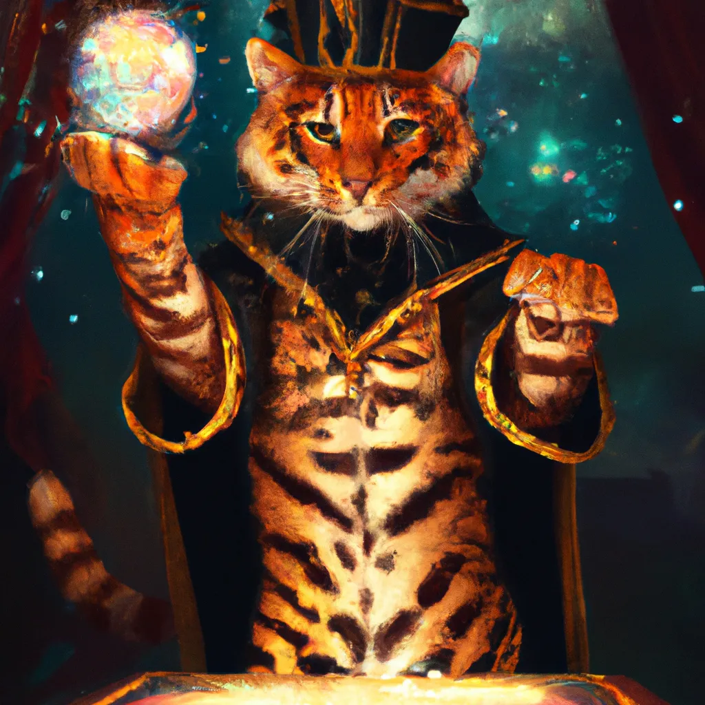A Catfolk bengal tiger is an arcane magician, epic f... | OpenArt
