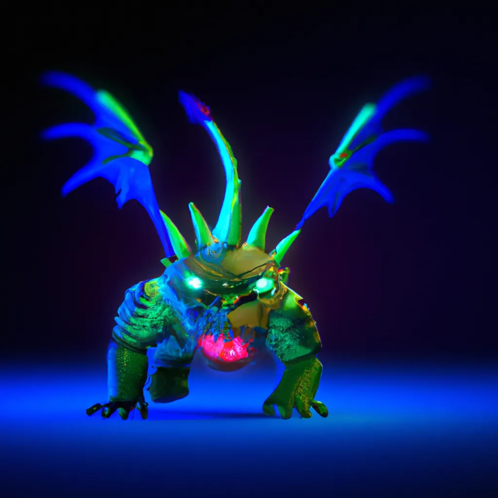 Cute minion as a Dragon is angry, bioluminescent, sh... | OpenArt