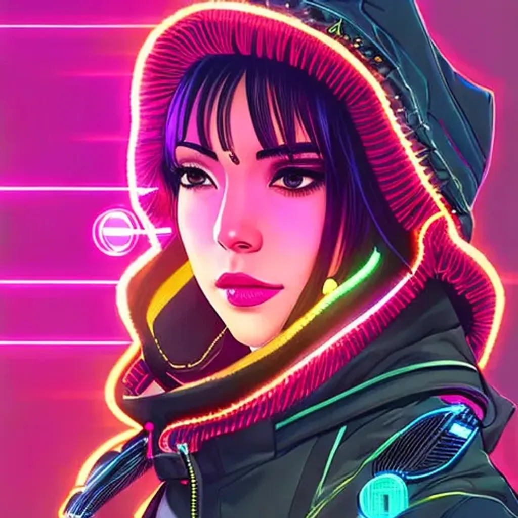 pltn style, detailed portrait Neon Operator Girl, cy... | OpenArt
