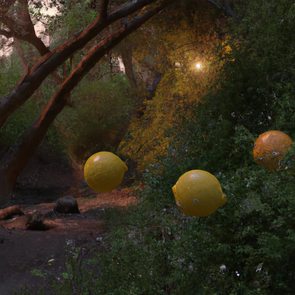 A photo of a lemons raiding a forest ,evening sunset... | OpenArt