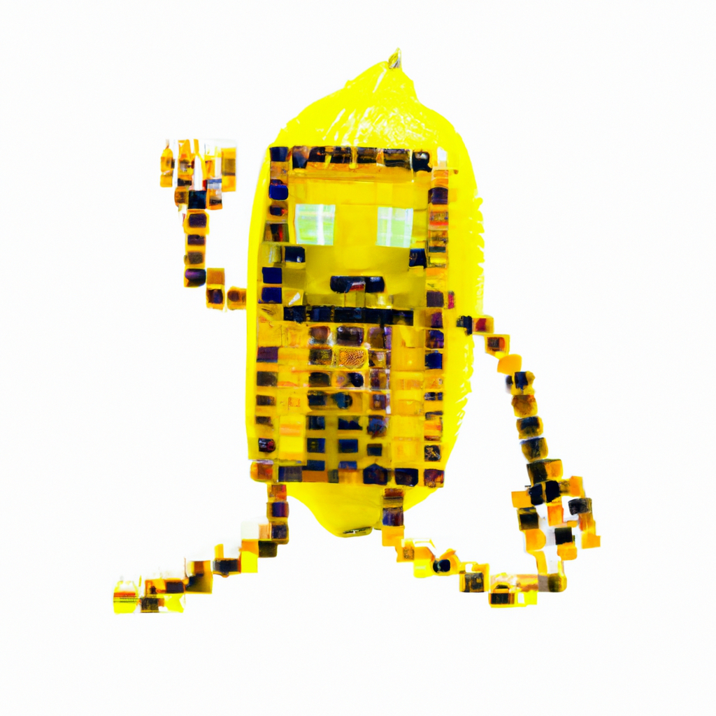 lemon robot dot matrix screen Xenon Lamp, yellow, ci... | OpenArt