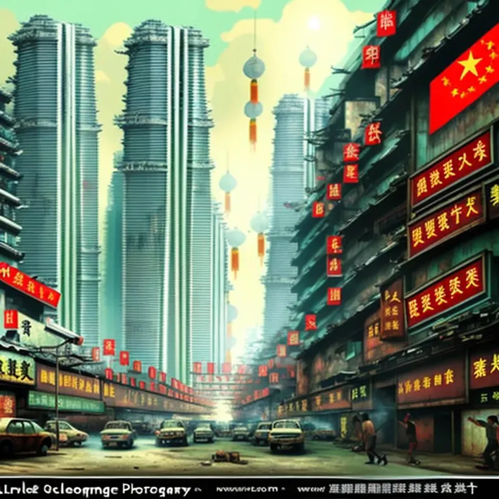 Chinese propaganda poster of a post-apocalyptic Chin... | OpenArt