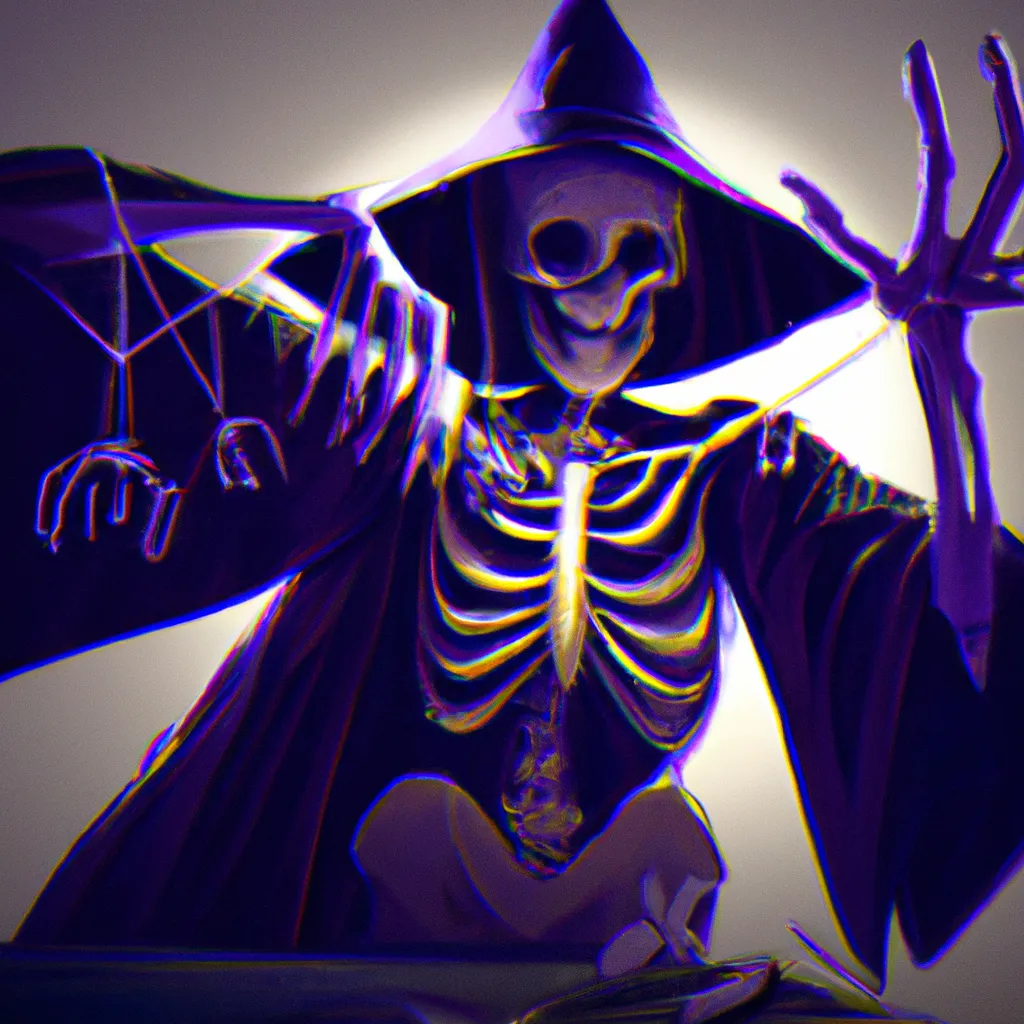 skeletal witch with 6 arms doing doctor strange magi... | OpenArt