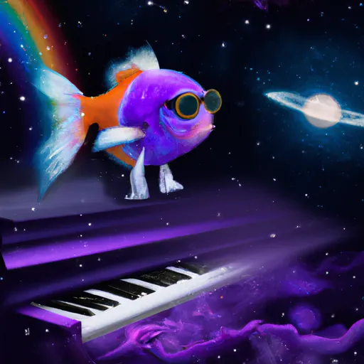 An Nemo fish wearing wearing sunglasses and a purple... | OpenArt
