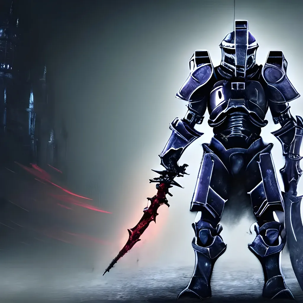 Master chief as a crusader,final fantasy, scifi, dar... | OpenArt