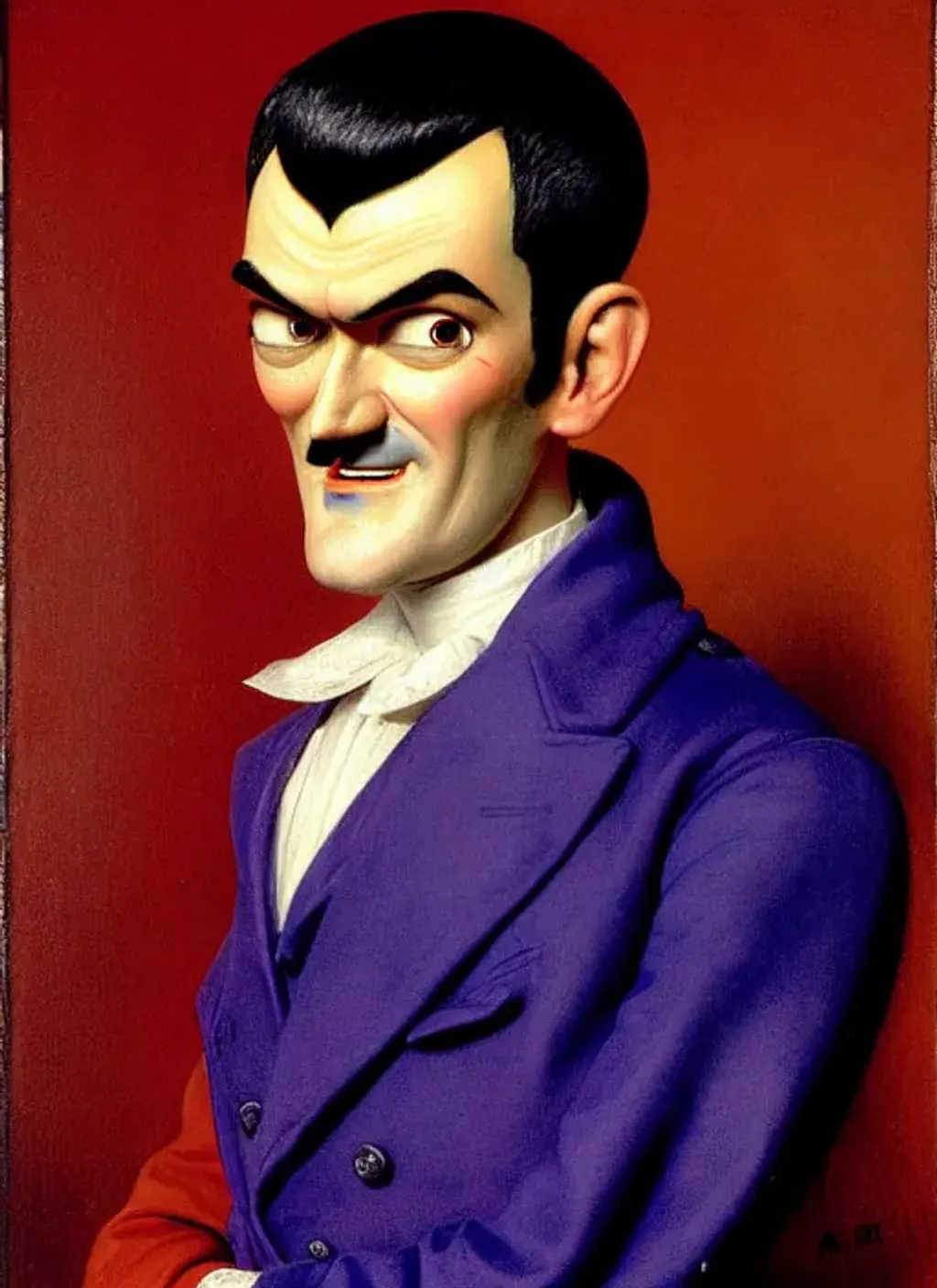 Portrait of Robbie Rotten by Adolf Hirémy-Hirschl | OpenArt