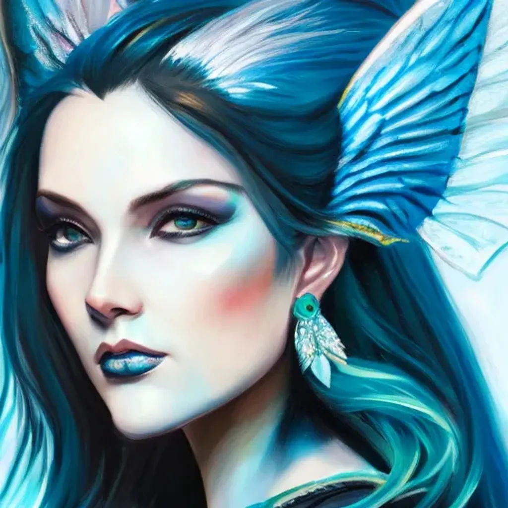 Closeup face portrait, fantasy concept art of a fair... | OpenArt