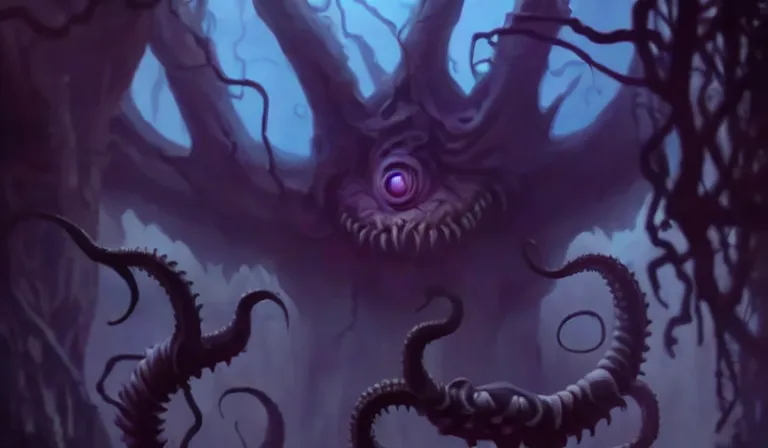 Terrifying monster, eyes, Tentacles , astral horror,... | OpenArt