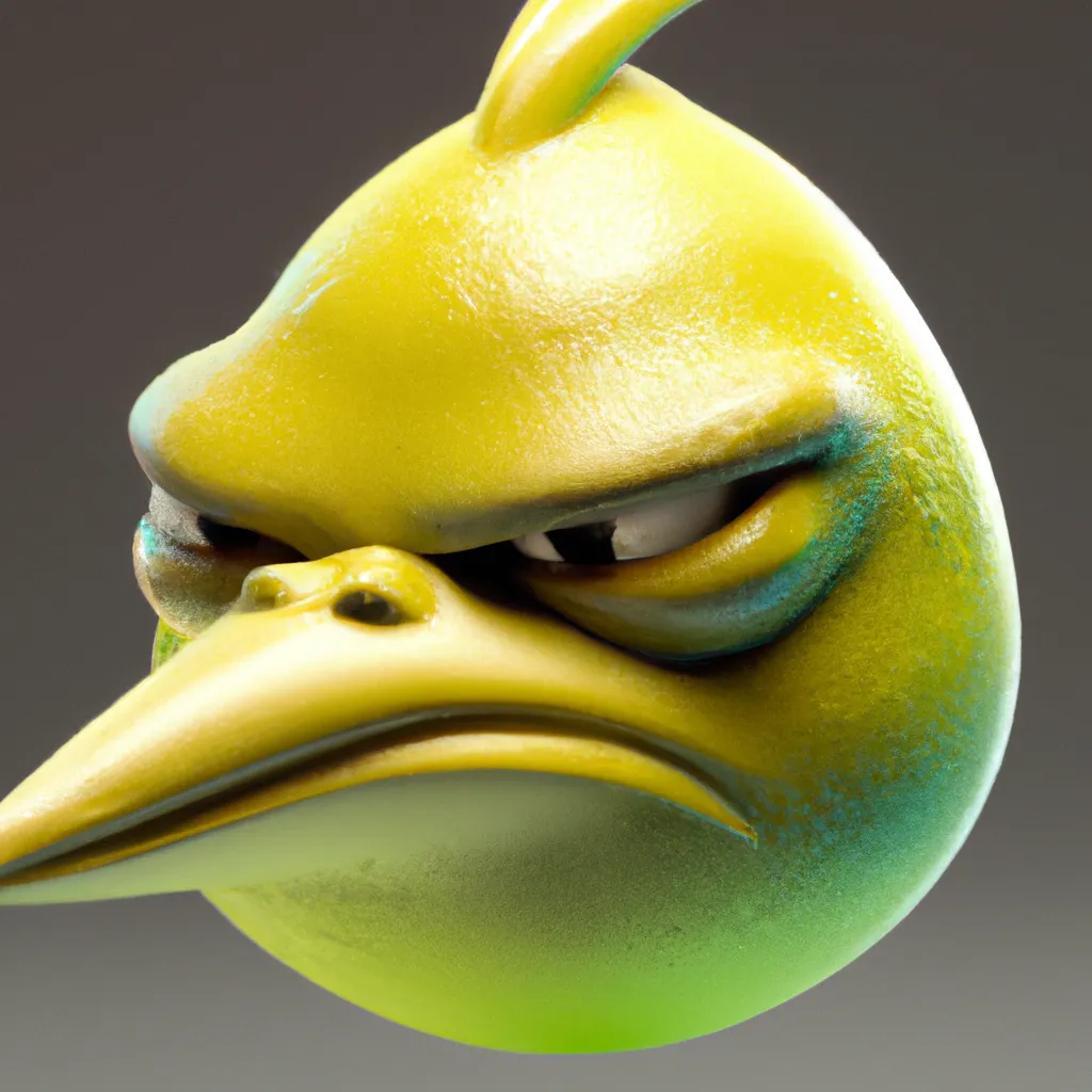 Angry bird lemon 3d ray tracing, ambient occlusion,... | OpenArt