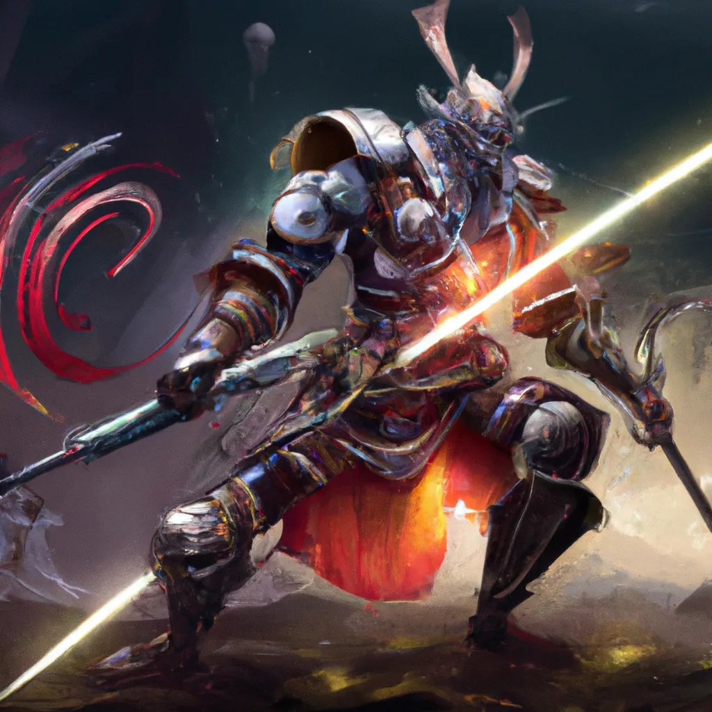 samurai cyborg chimera wielding a electrified katana... | OpenArt