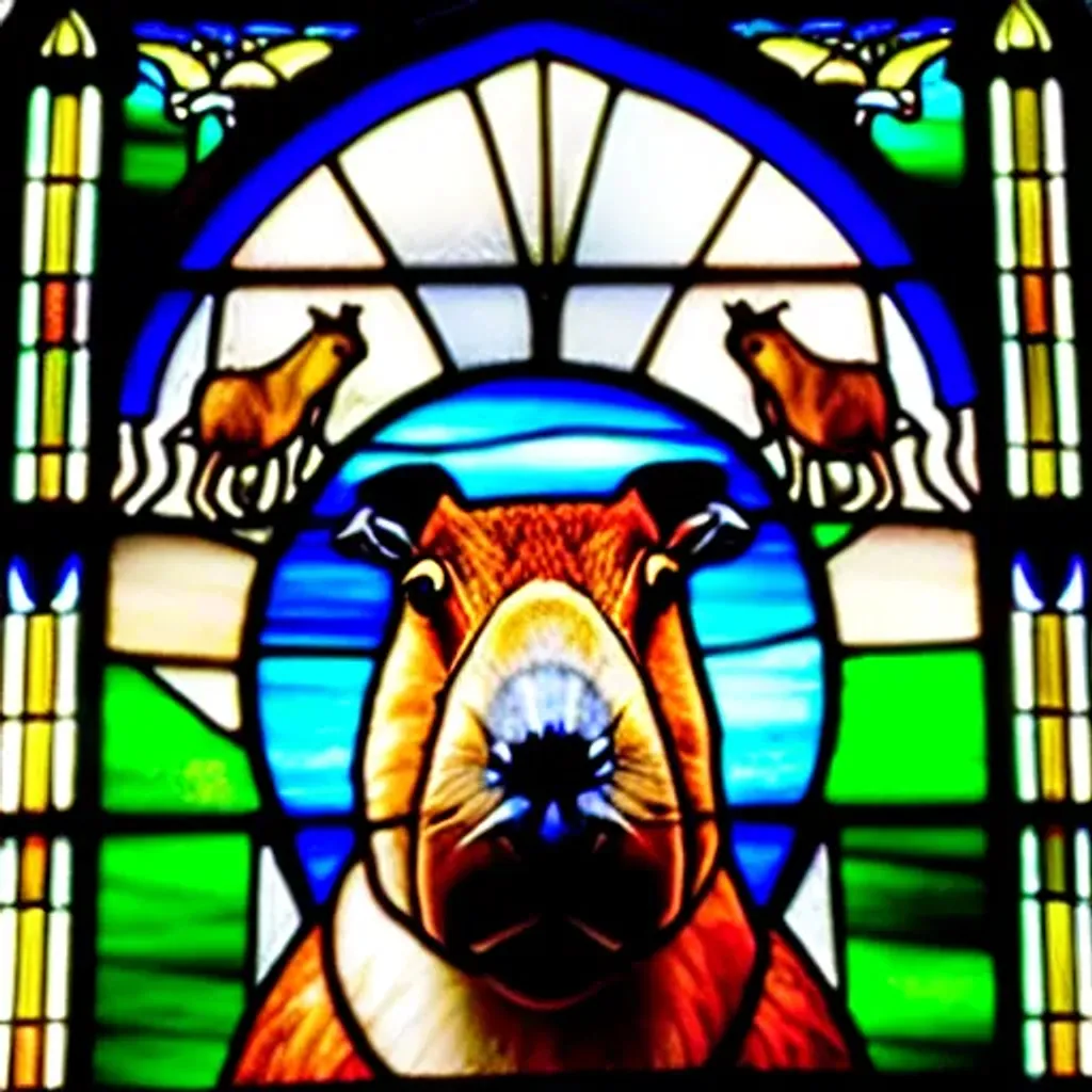 fanciful and surreal magic card as stained glass win... | OpenArt