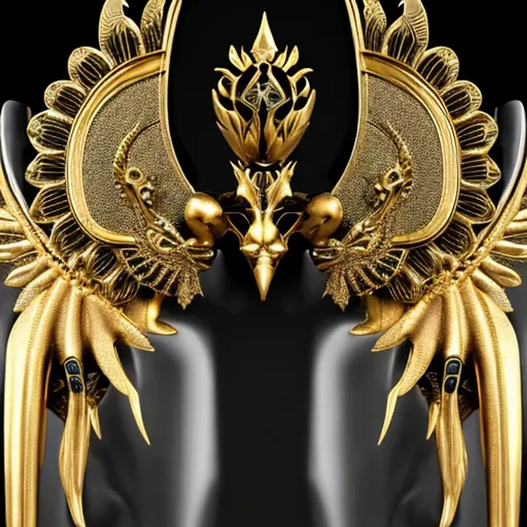 black and gold garuda, symmetrical, 16k, HDR, RTX, i... | OpenArt