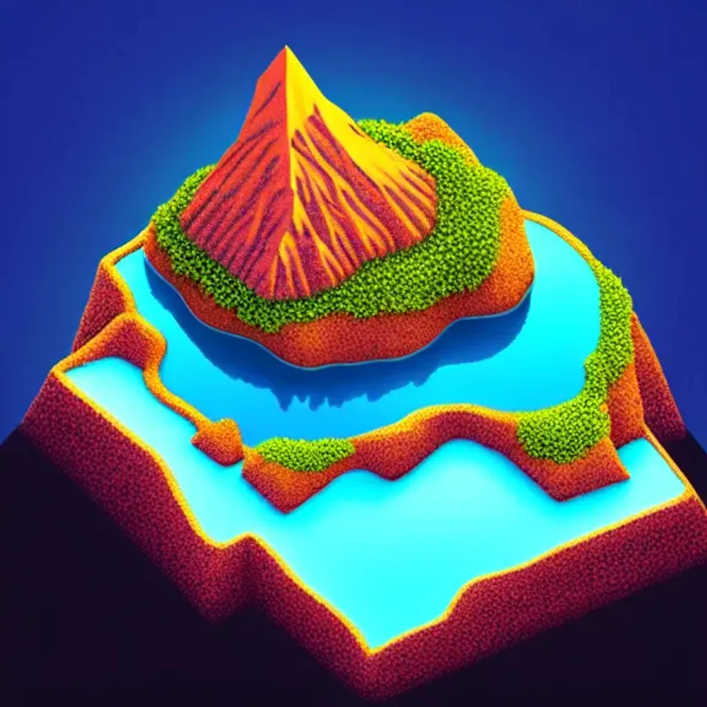 100mm photo of isometric floating island in the sky,... | OpenArt