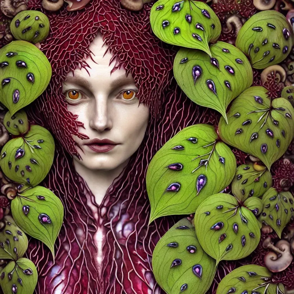 wreathed fox shapeshifter humanoid carnivorous-plant... | OpenArt