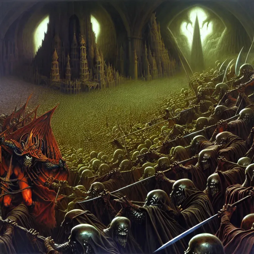 Vast dark armies, demonic legions, fantasy art, by J... | OpenArt