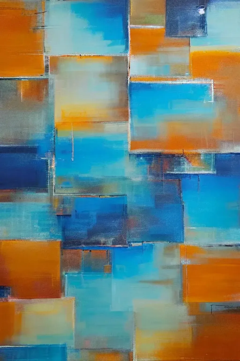 an evenly lit abstract painting on canvas, color mat... | OpenArt